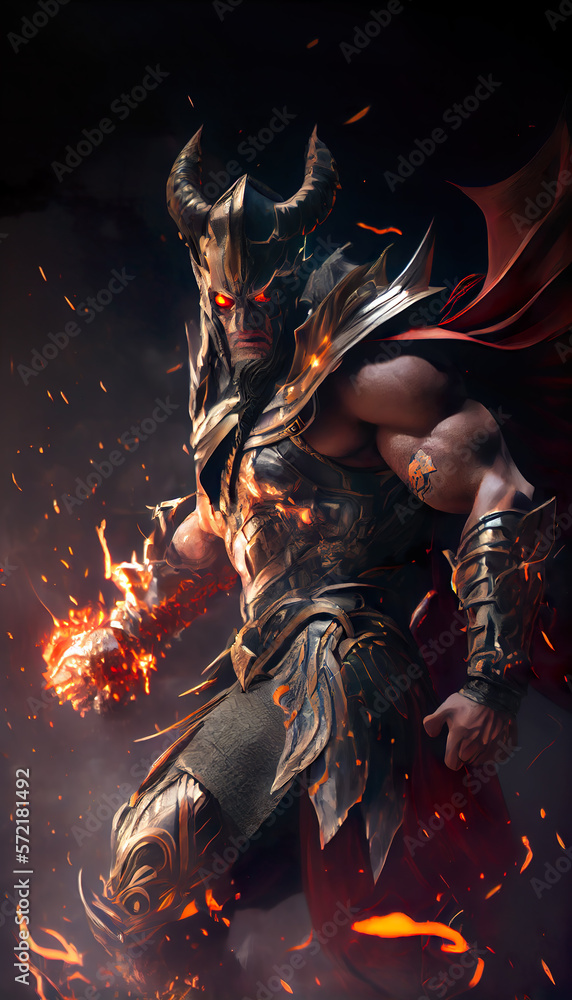 illustration of Ares. Ancient Greek God Ares, god of war, the spirit of ...
