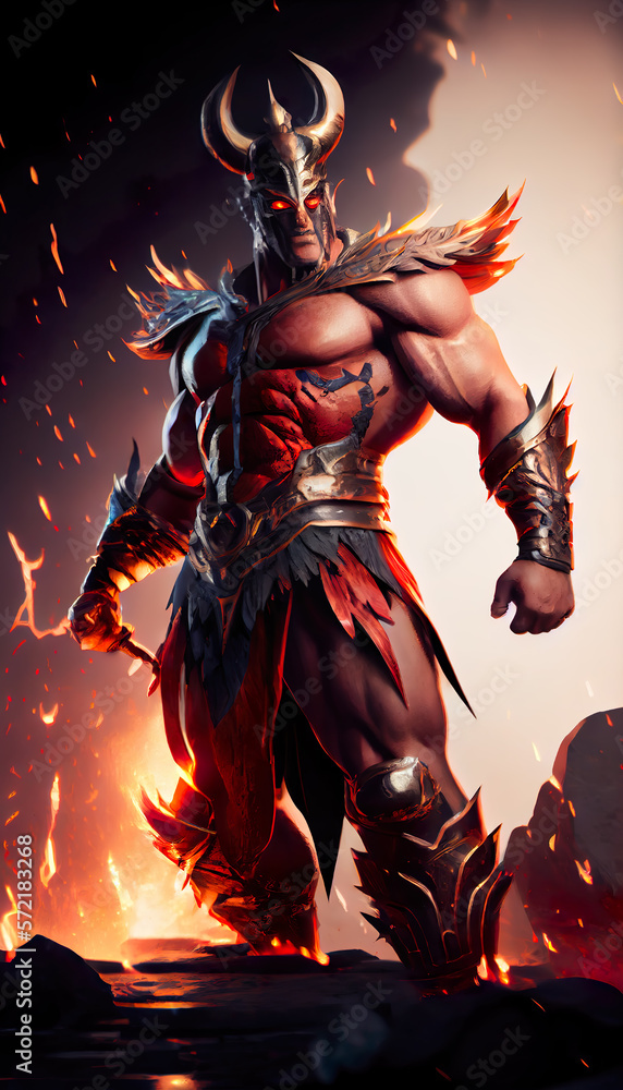 illustration of Ares. Ancient Greek God Ares, god of war, the spirit of ...