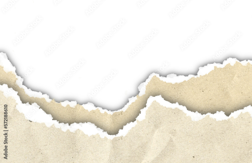 torn paper border isolated on transparent background Stock Illustration ...