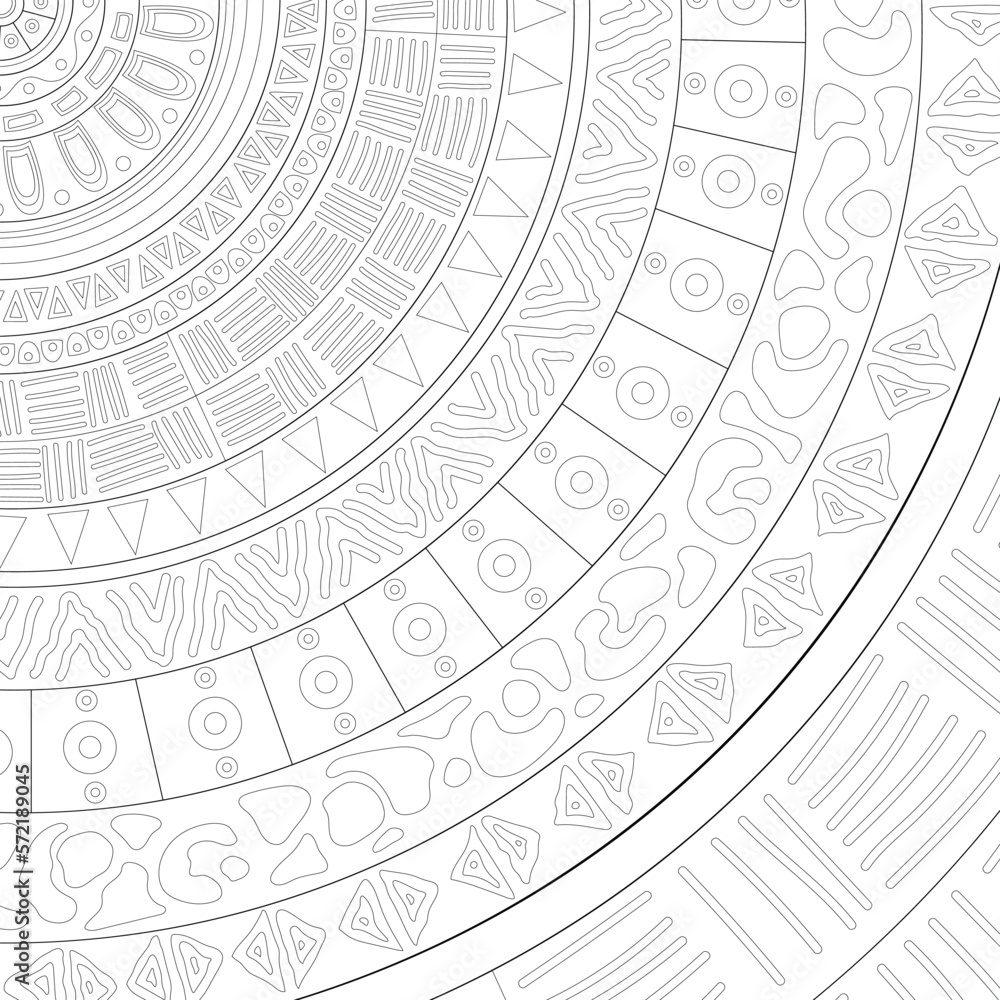 Cartoon african tribal pattern sketch template. Abstract graphic vector ...
