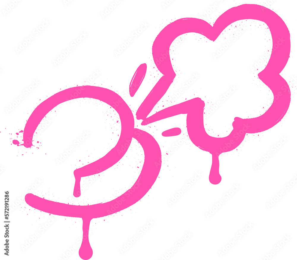 Comic fart pink spray paint Stock Illustration | Adobe Stock