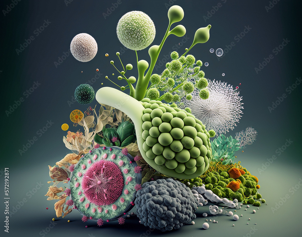 microbiology science research, concept art, Generative AI Stock ...