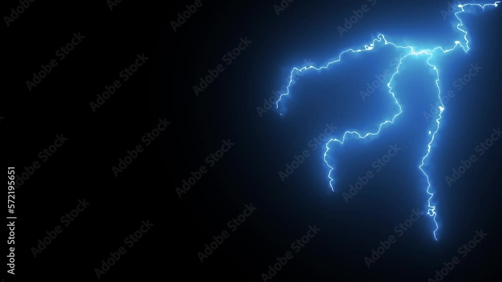 Lightning Strikes At Night, Lightning Strikes On Alpha Channel. Loop ...