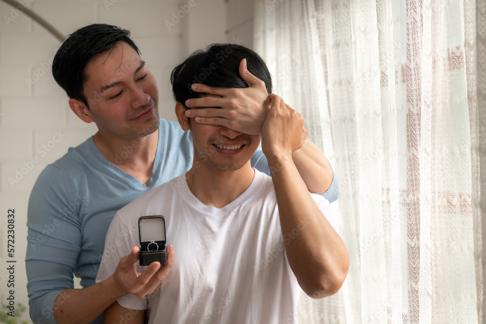 LGBT couples have shown their love for each other by wearing engagement ...