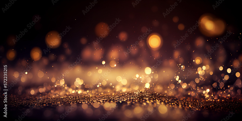 Gold background with bokeh effect luxury sparks. Design element for ...