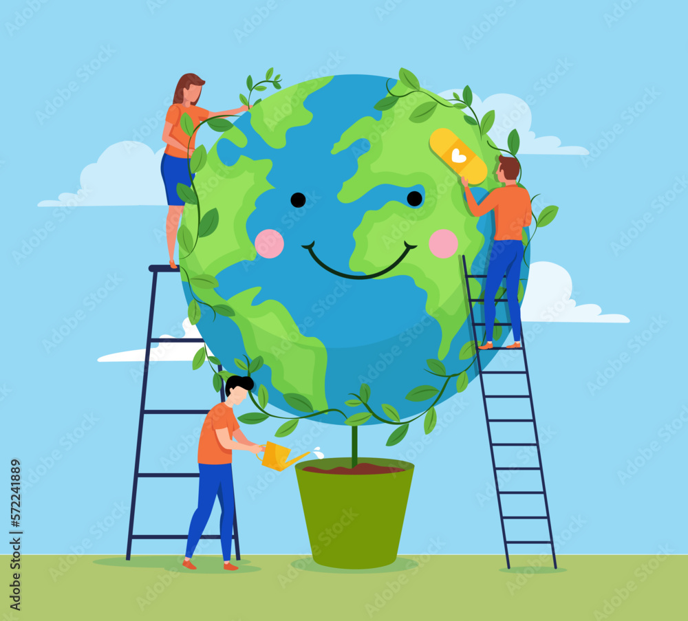 CUIDEMOS EL PLANETA Stock Vector | Adobe Stock