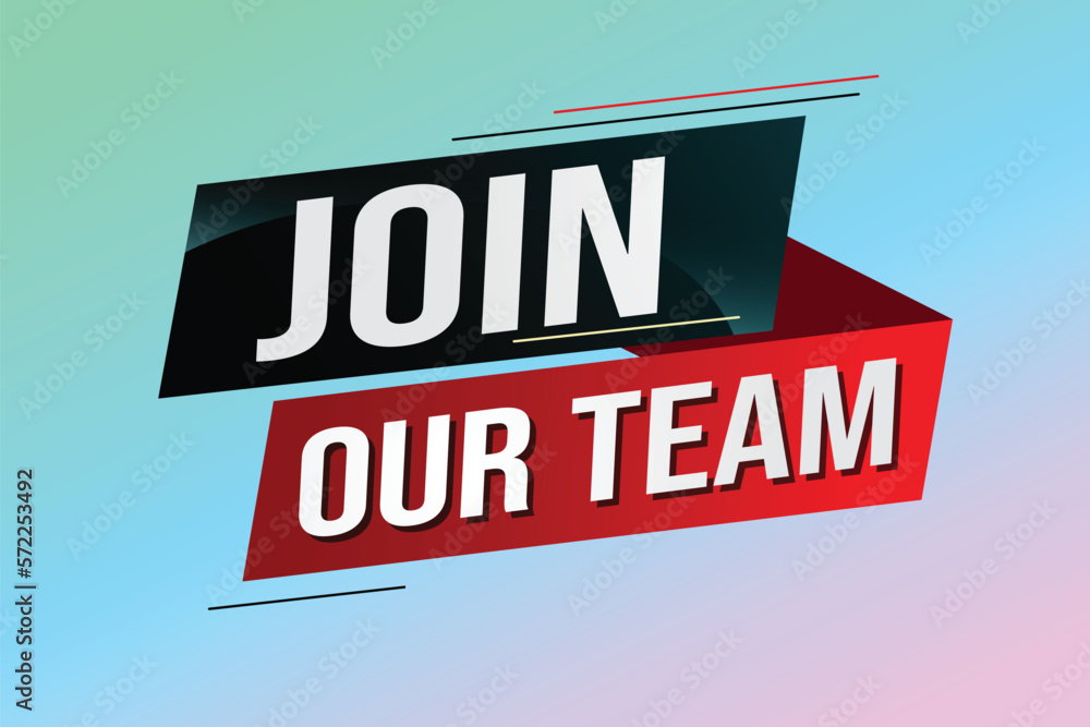 join our team word concept vector illustration with modern futuristic ...