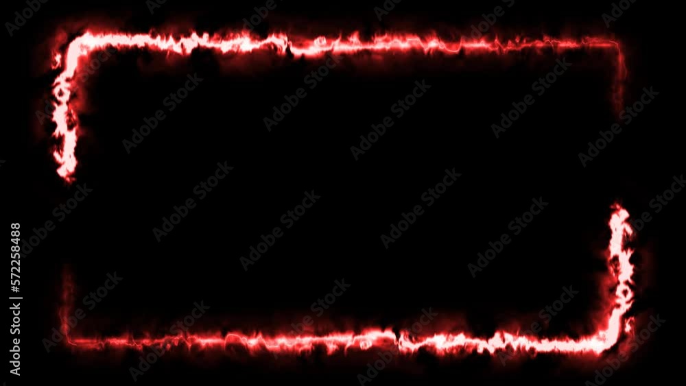Red fire effect frame animation. repetition of burning fire effect ...