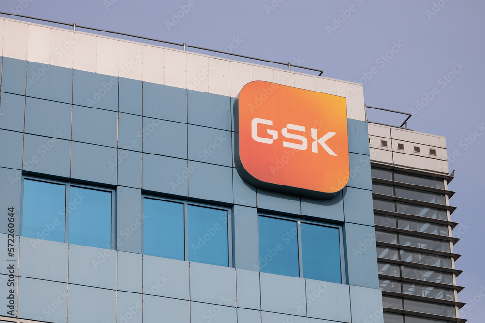 Poznan, Poland - February 16, 2023 The Glaxo smith kline office ...