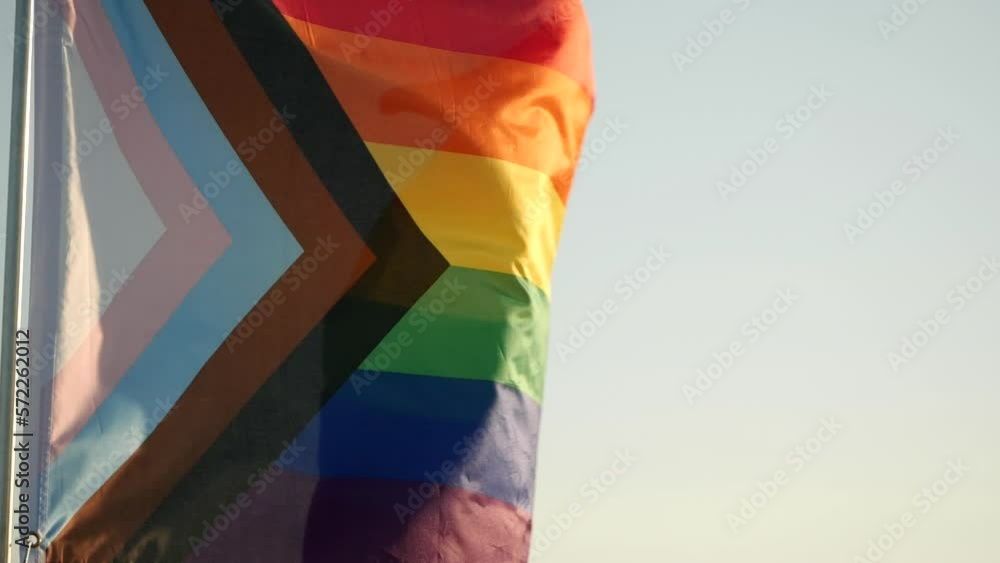 New LGBT Pride Flag Waving. LGBT pride flag is symbol LGBT, Gay ...