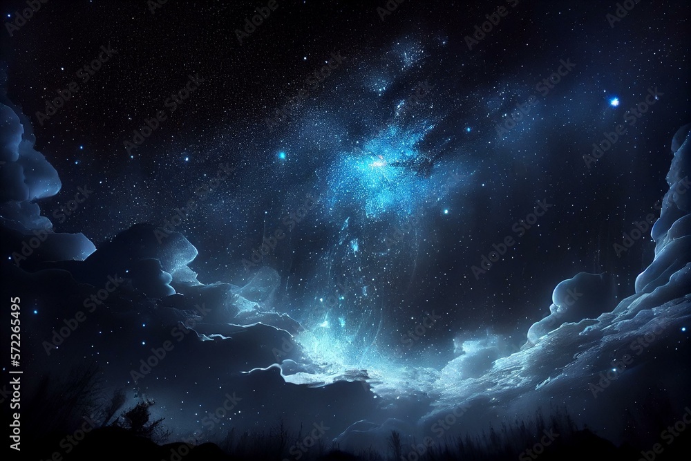 wallpaper, starry night, universe, dark smooth background AI Generated ...