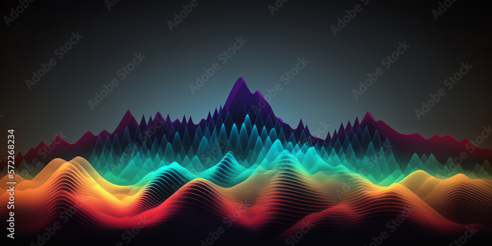 Abstract sound wave. Voice digital waveform, volume voice technology ...
