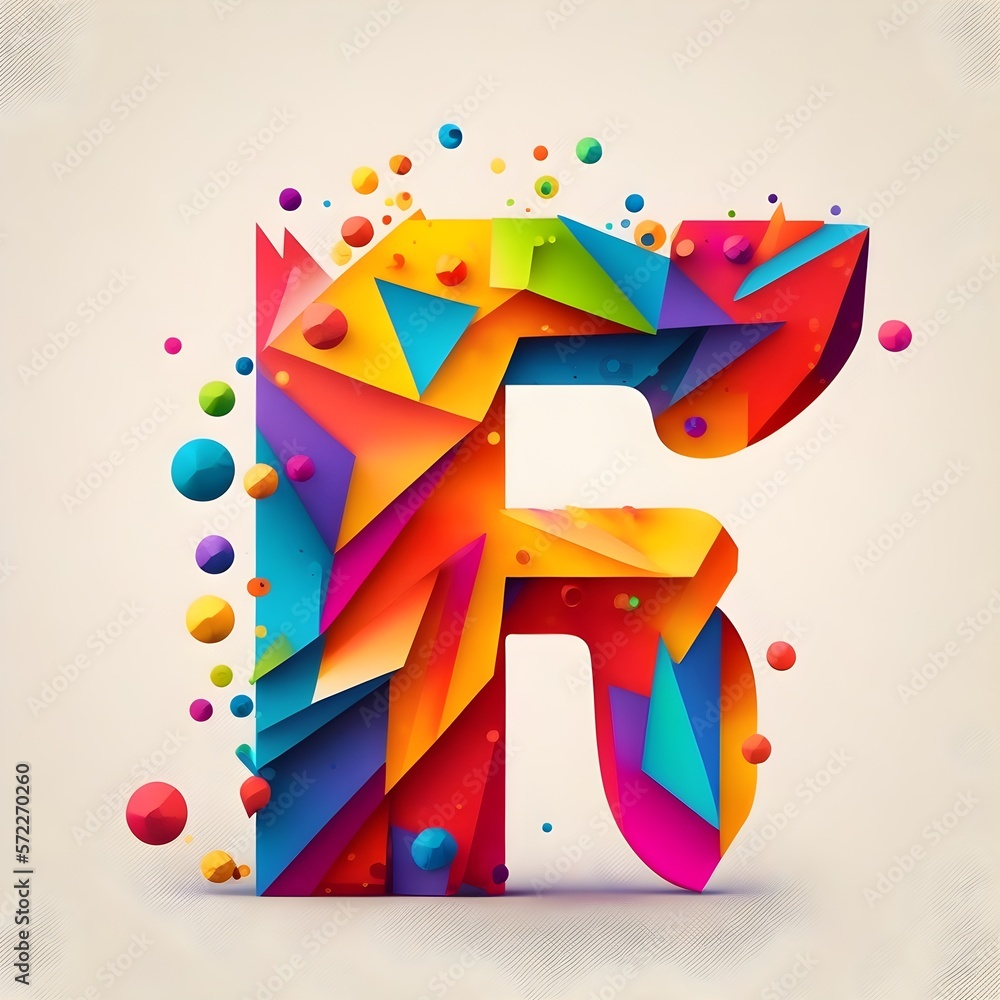 colorful letter F logo Stock Illustration | Adobe Stock