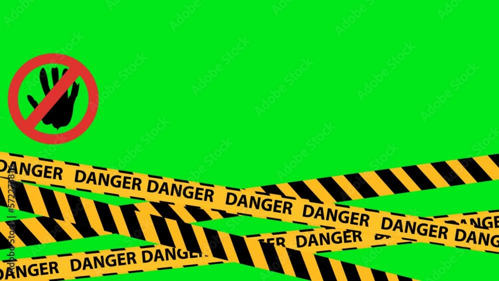 Police hazard line Barricade Tape animation. crime scene tape 4K ...