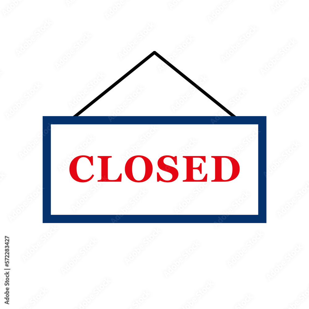 Closed sign. Closed signboard. Red sign closed isolated on white ...