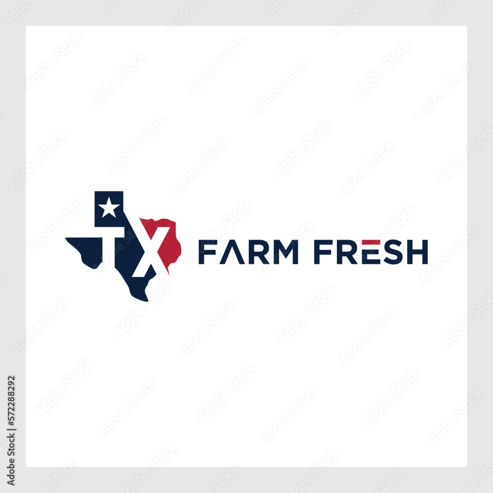 Texas star logo design . abstract texas map with flag ideas . vector ...