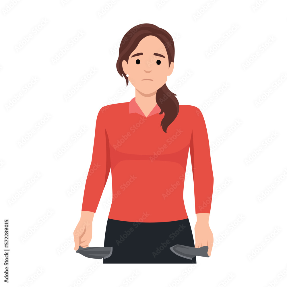 No Money Girl Cartoon
