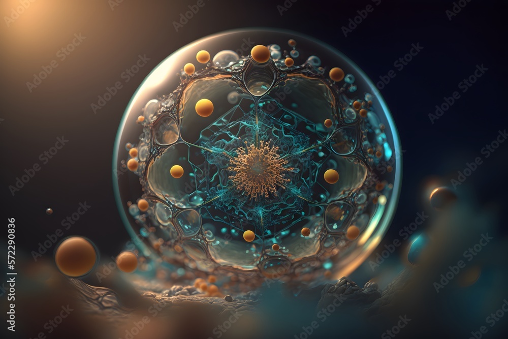 cell created using AI Generative Technology Stock Illustration | Adobe ...