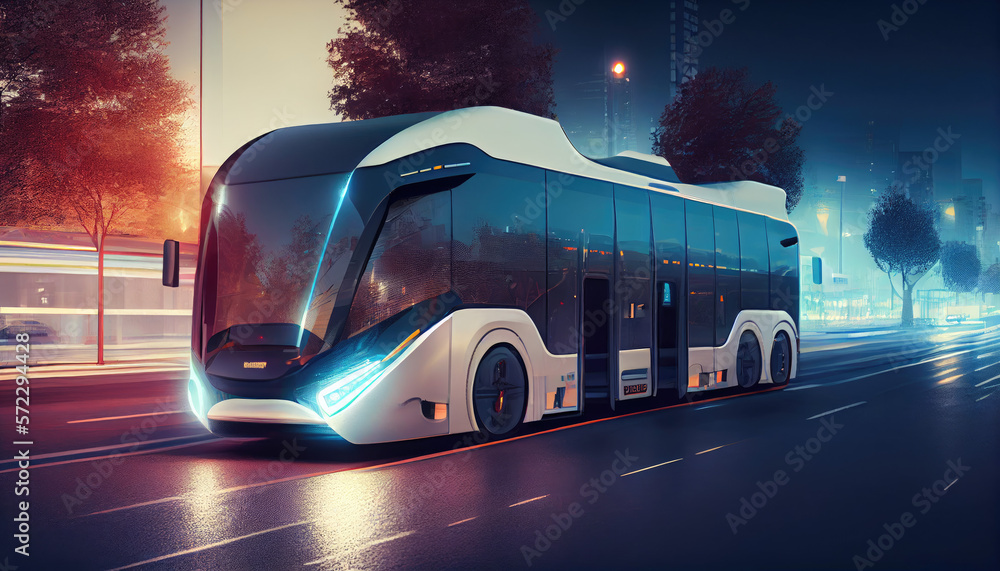Automated unmanned transport Bus, Future of autonomus Bus ...