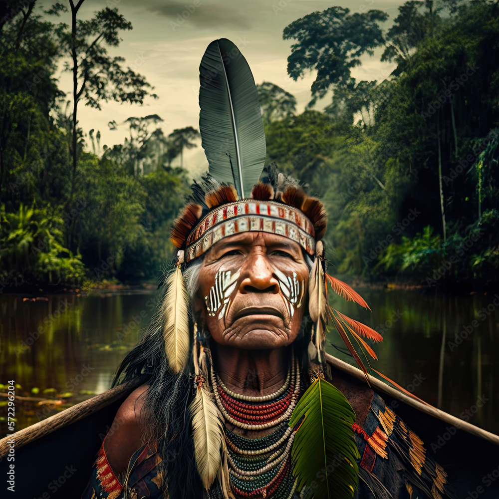 Realistic illustration in artificial intelligence. Portrait of an ...