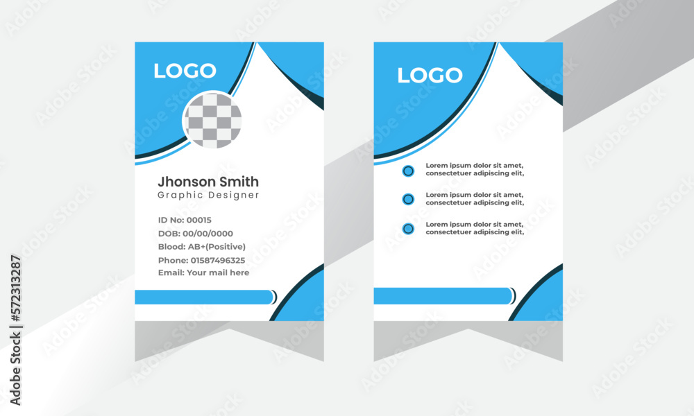 Abstract Geometric Id Card Design, Professional Identity Card Template ...