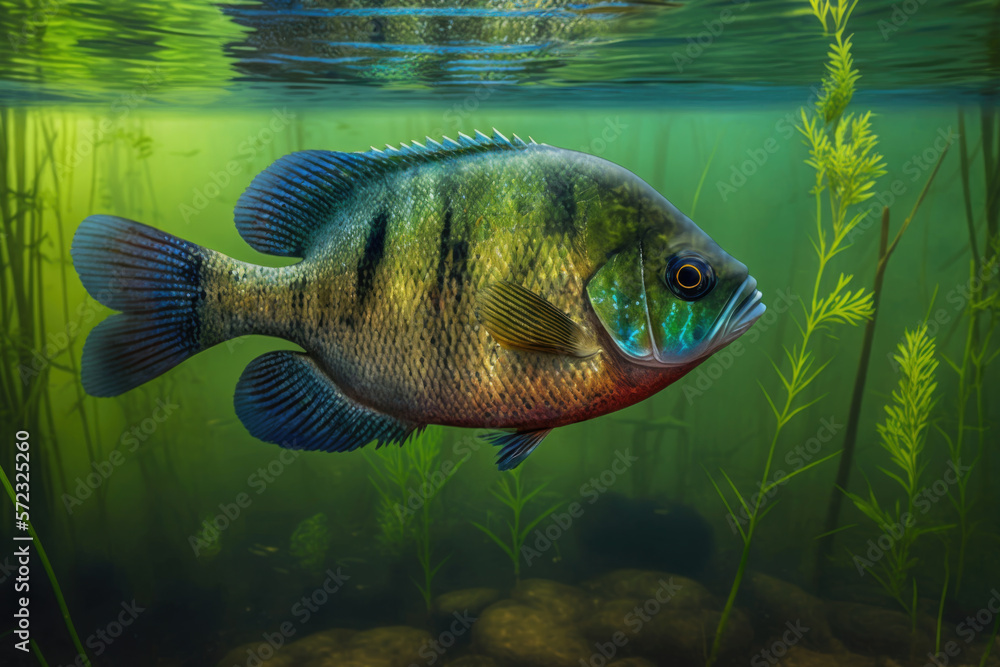 Bluegill created with Generative AI Technology, ai, generative Stock ...