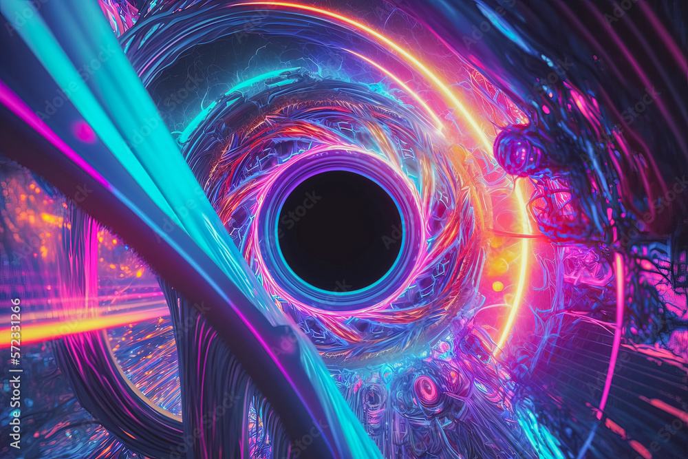 Abstract background with interlaced digital glitch and distortion ...