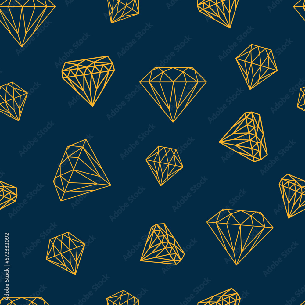 Pattern of diamonds. Diamonds of various sizes and cuts are scattered ...