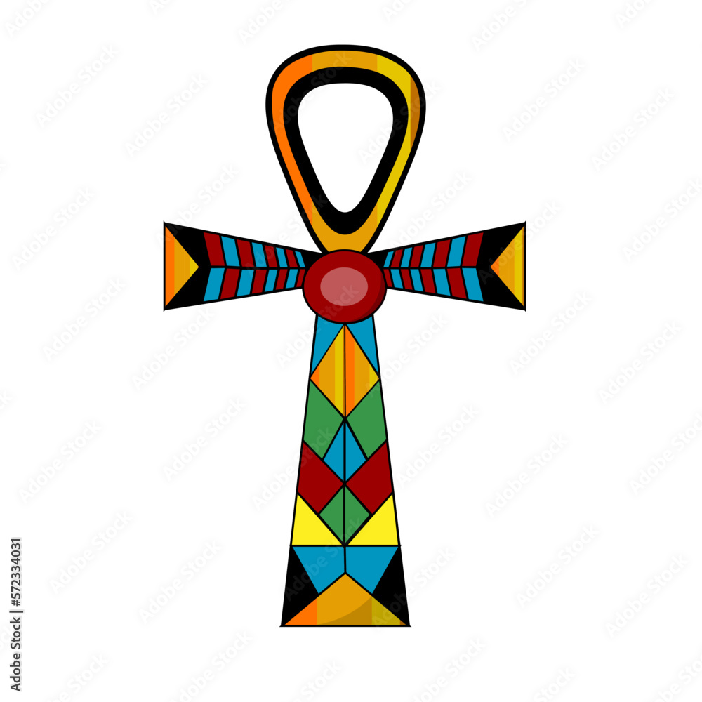 Egyptian cross Stock Vector | Adobe Stock