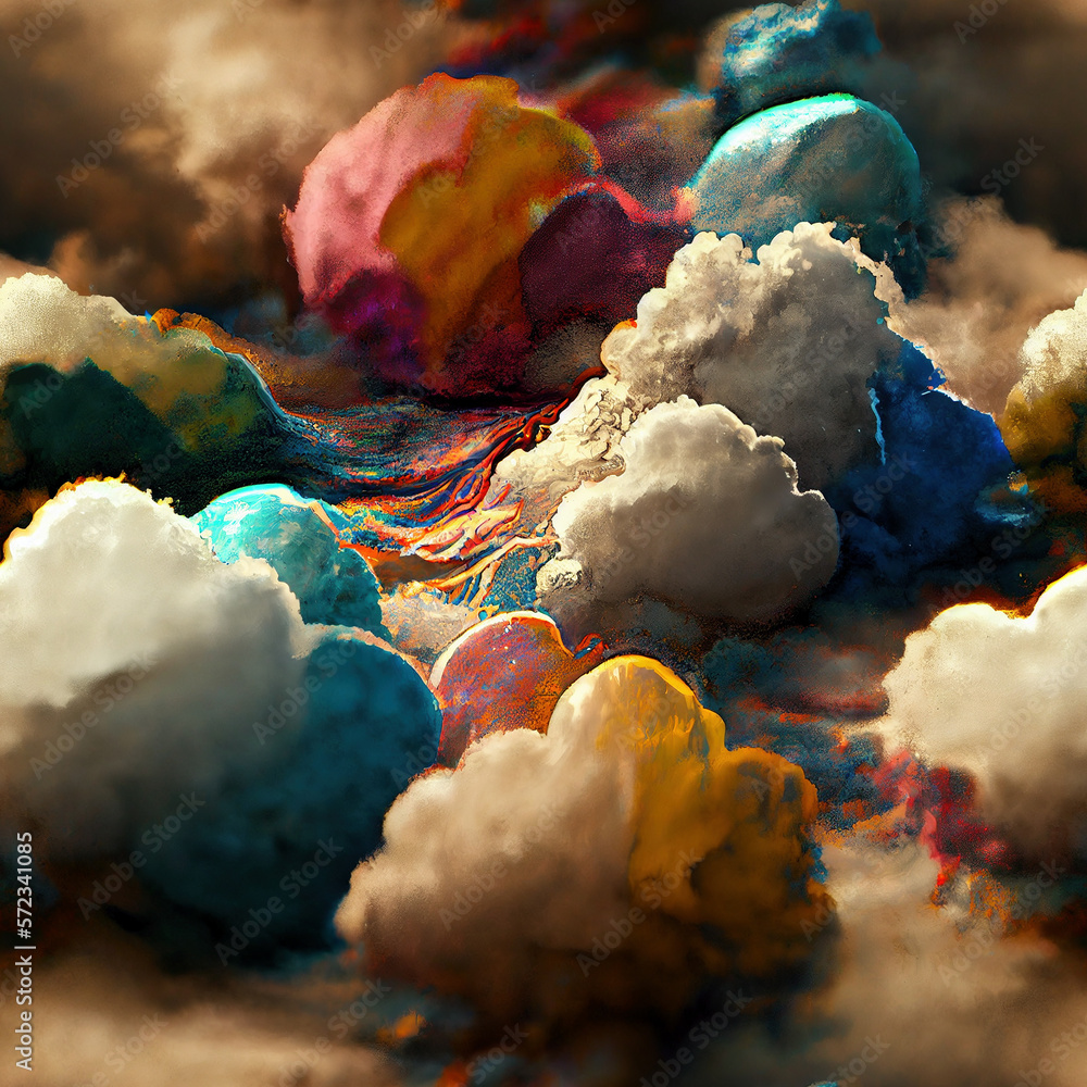 Papercraft clouds seamless texture tile Stock Illustration | Adobe Stock