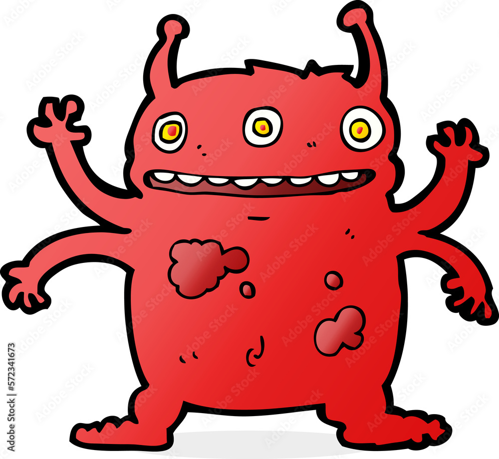 cartoon alien monster Stock Illustration | Adobe Stock