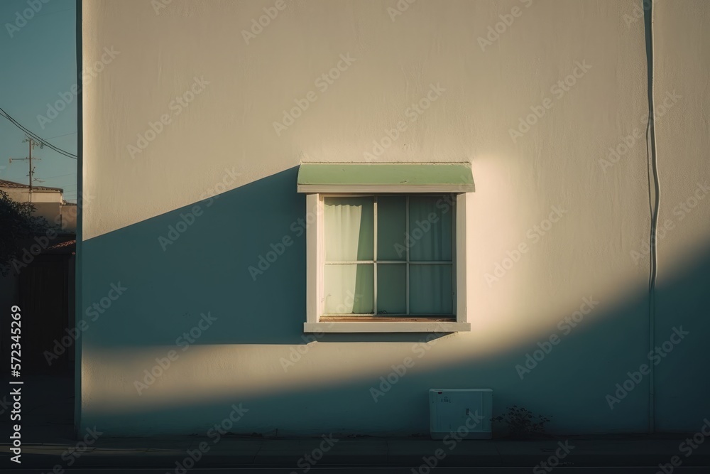 Simple window of the house visible from the outside, directly in front ...