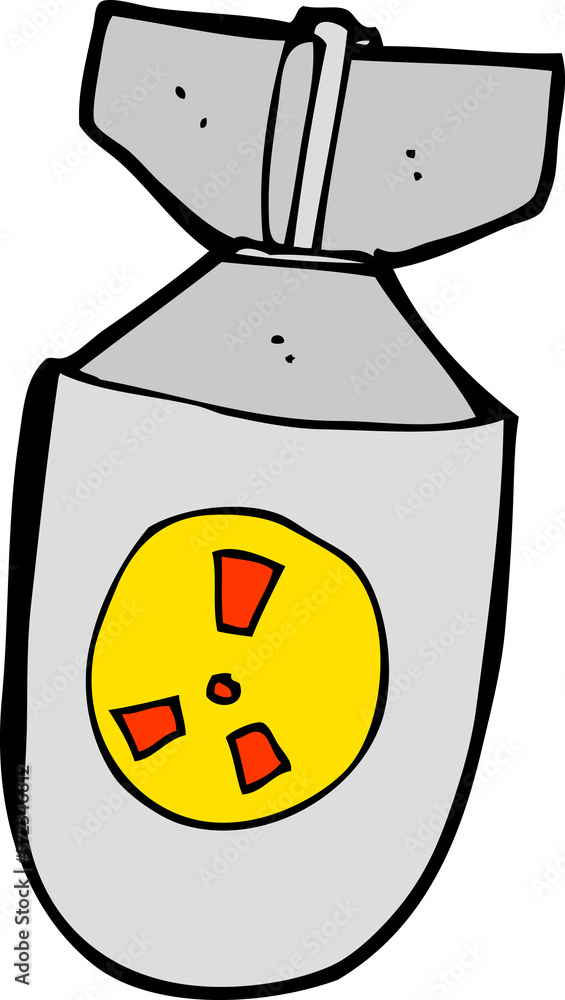 cartoon atom bomb Stock Illustration | Adobe Stock