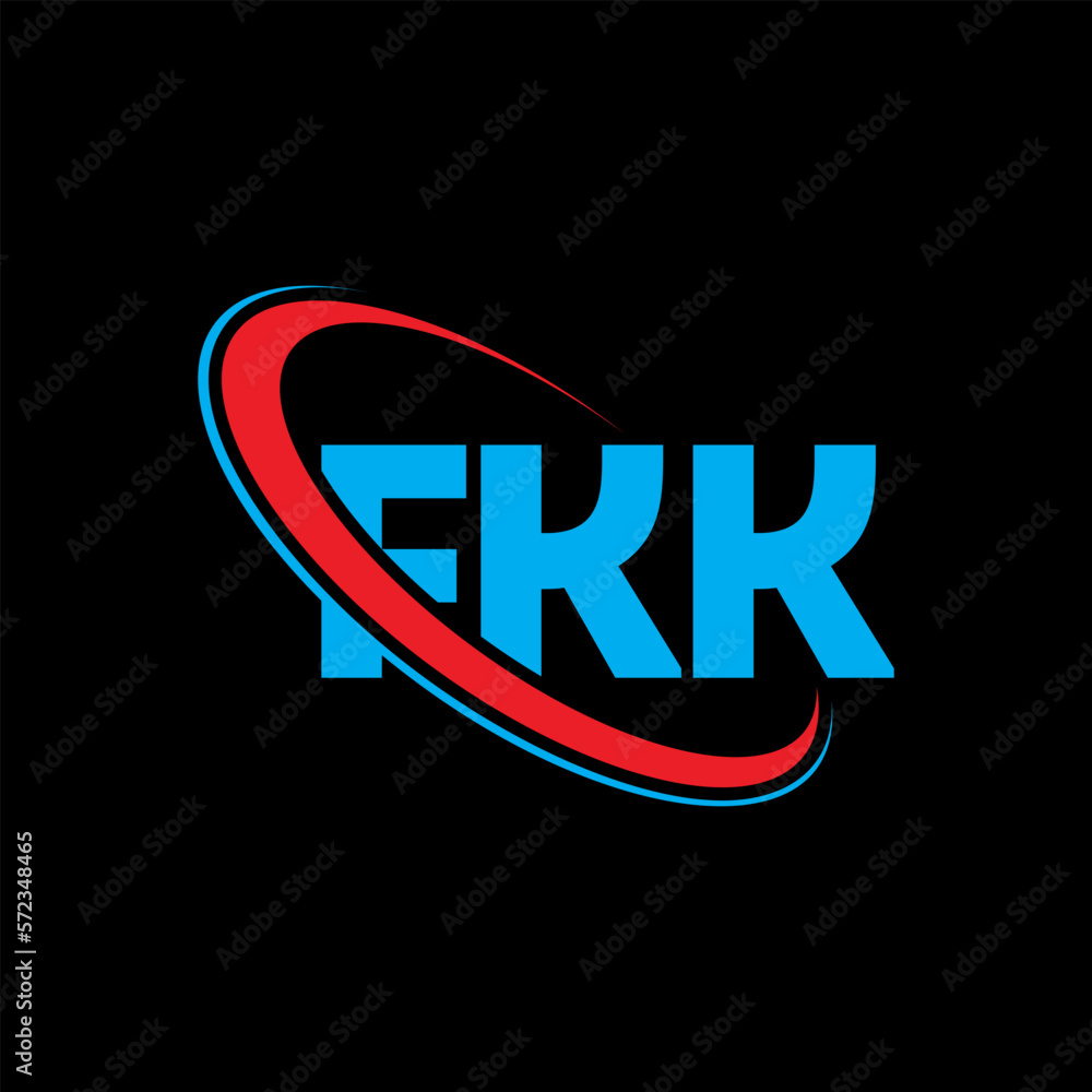 Vektorová Grafika „fkk Logo Fkk Letter Fkk Letter Logo Design Initials Fkk Logo Linked With