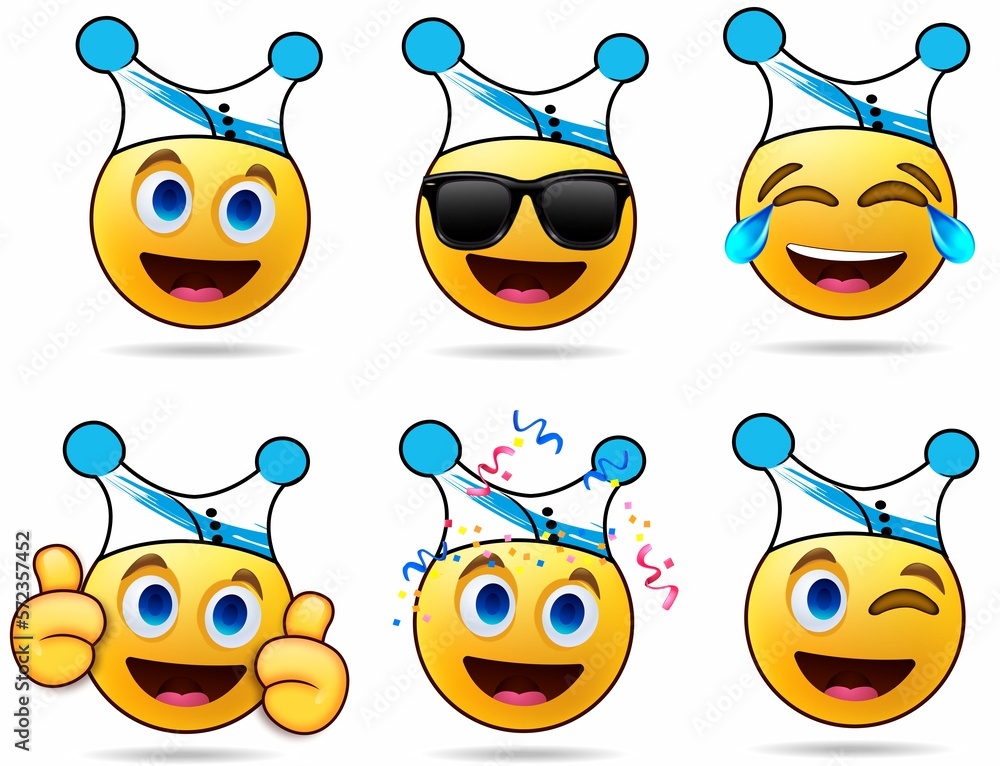 SET SPANISH REGION EMOTICON ISOLATED ON WHITE BACKGROUND Stock ...