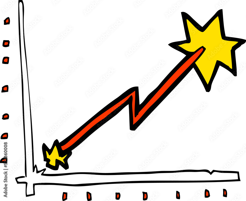 cartoon business chart doodle Stock Illustration | Adobe Stock
