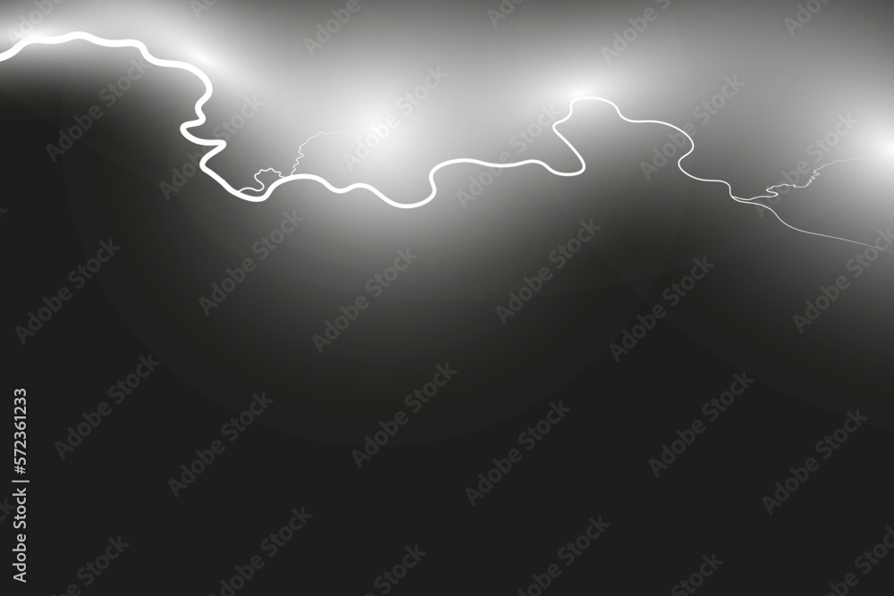 Abstract background in the form of lightning. The powerful charge ...