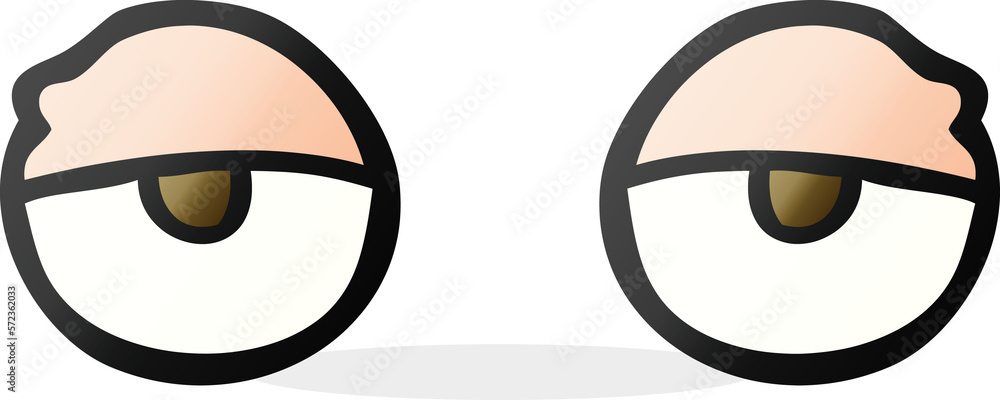 cartoon tired eyes Stock Illustration | Adobe Stock