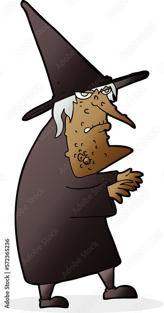 cartoon ugly old witch Stock Illustration | Adobe Stock
