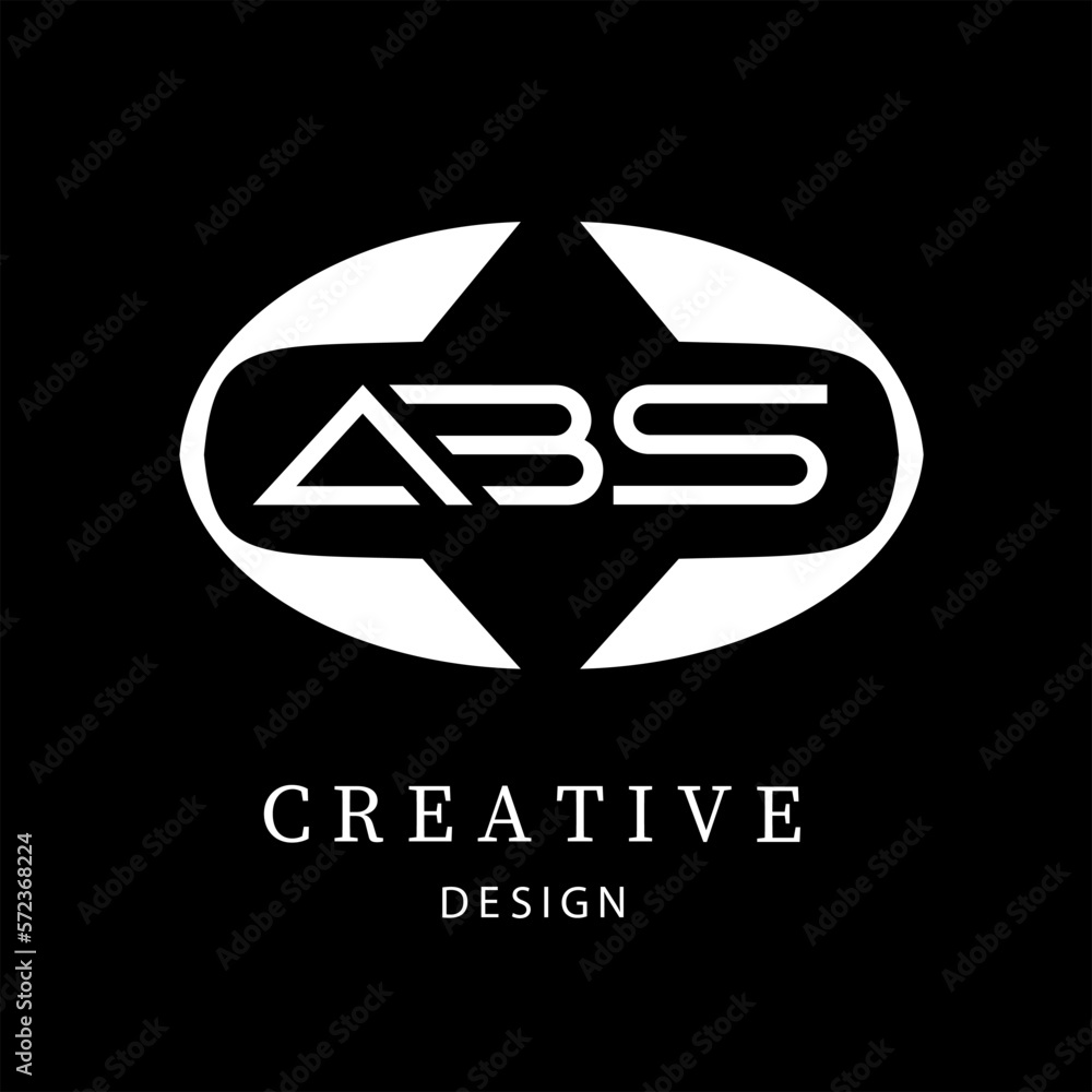 ABS Letter shape. Design of the letters ABS in a circle. ABS letters in ...