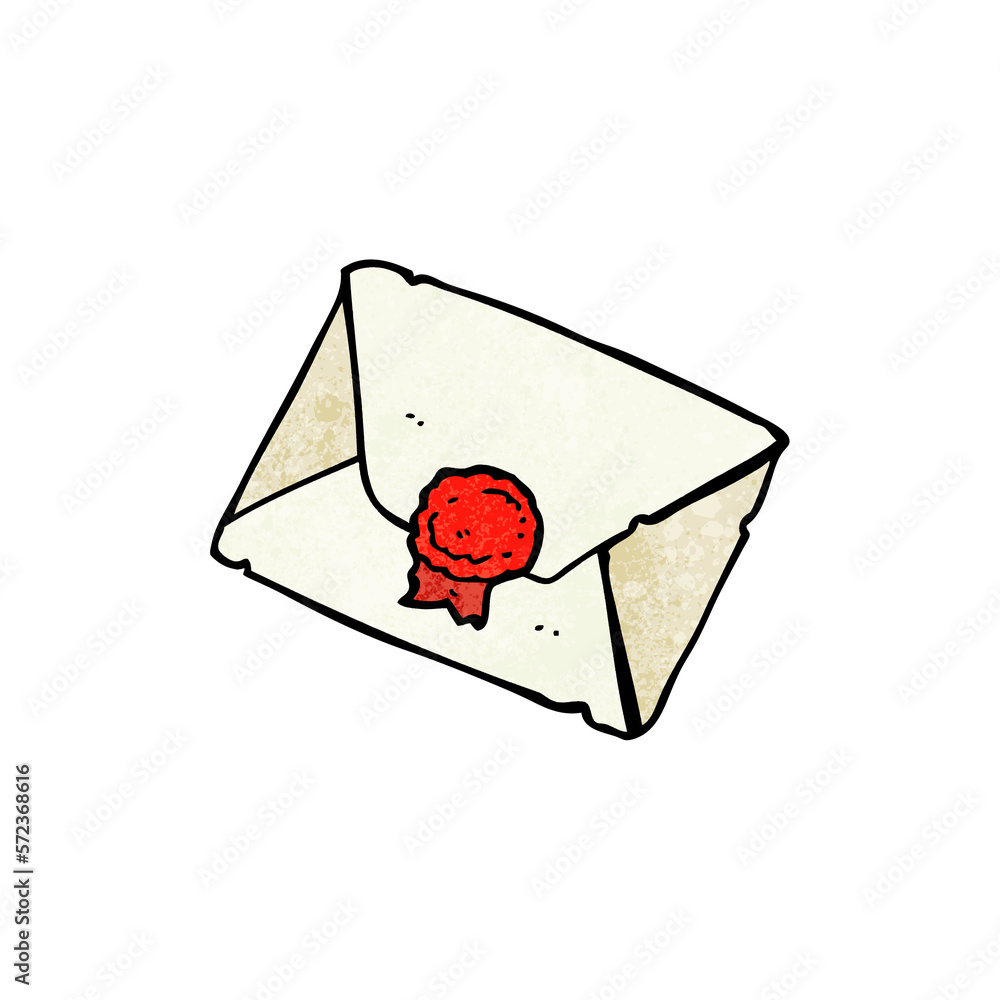 cartoon old letter Stock Illustration | Adobe Stock