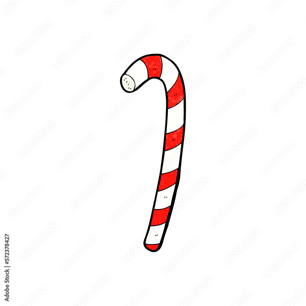 cartoon candy cane Stock Illustration | Adobe Stock