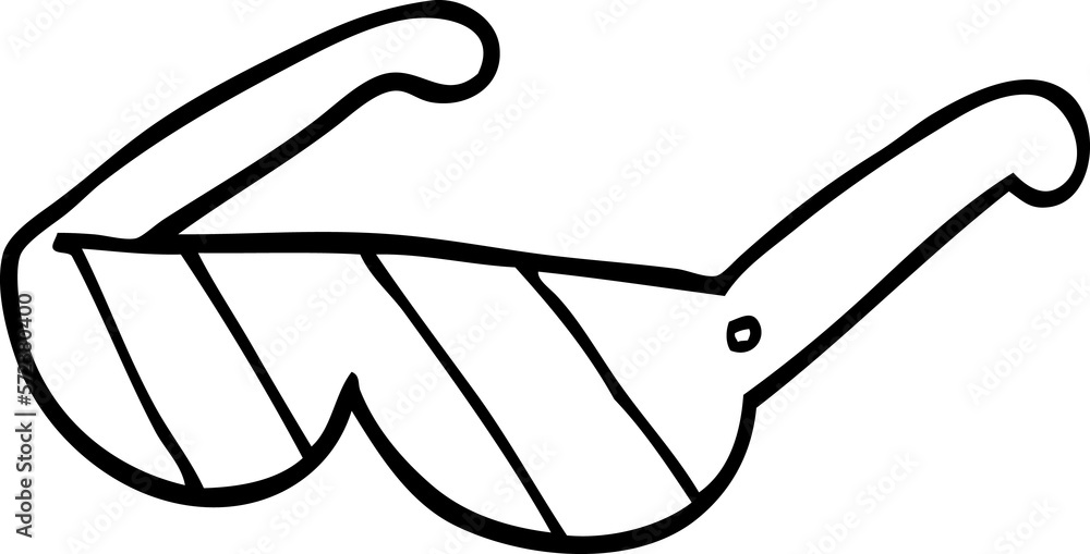 line drawing cartoon safety glasses Stock Illustration | Adobe Stock