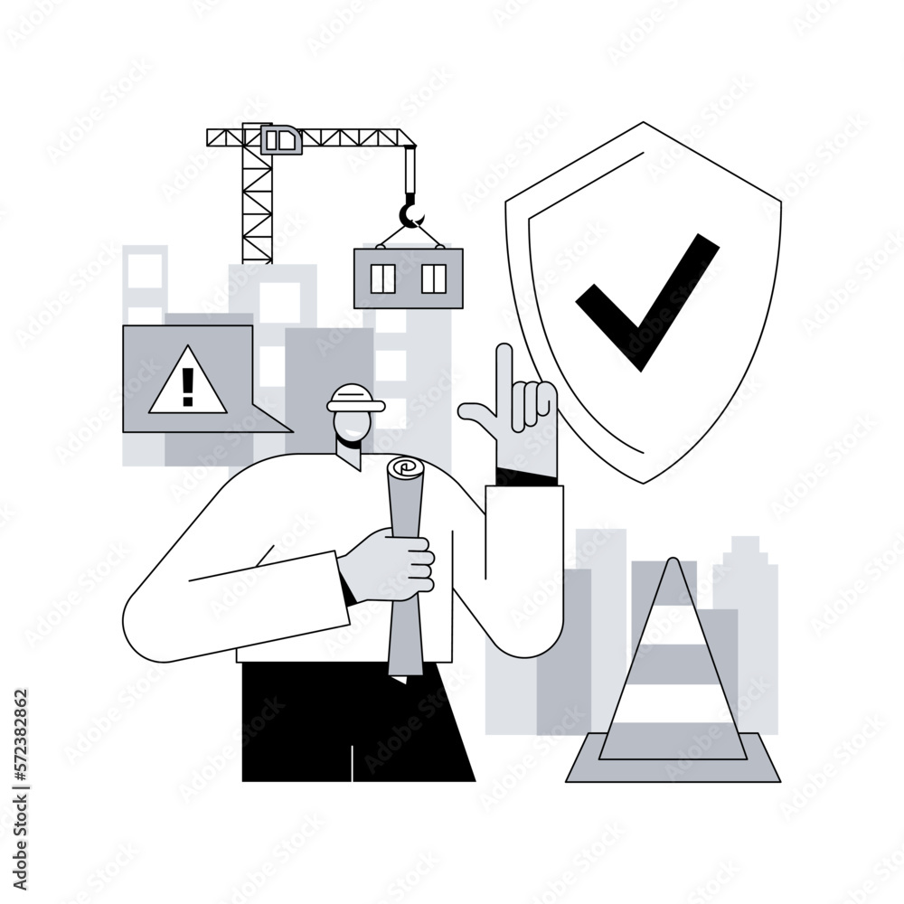Workplace safety abstract concept vector illustration. Workplace ...