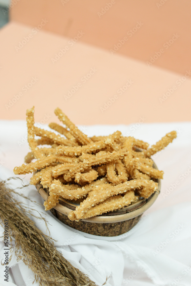 Kue akar kelapa khas indonesia Stock Photo | Adobe Stock