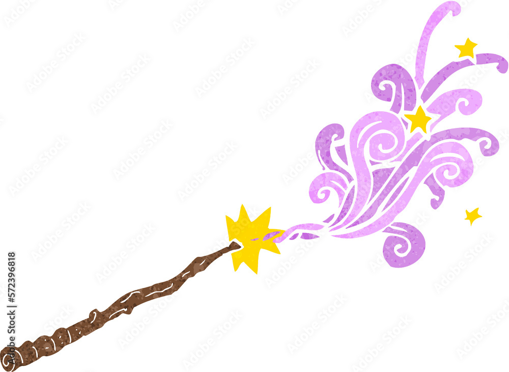 cartoon magic wand Stock Illustration | Adobe Stock