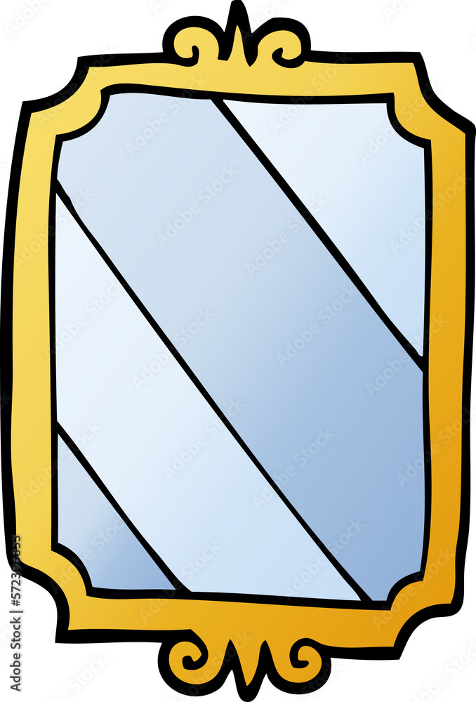 vector gradient illustration cartoon mirror Stock Illustration | Adobe ...