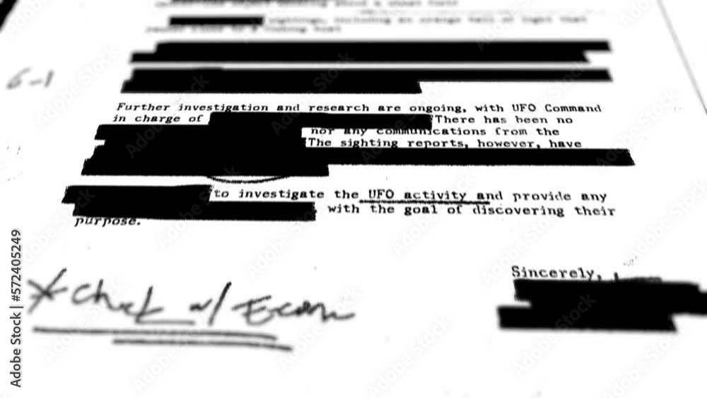 Vídeo do Stock: Official government paper with black lines covering ...