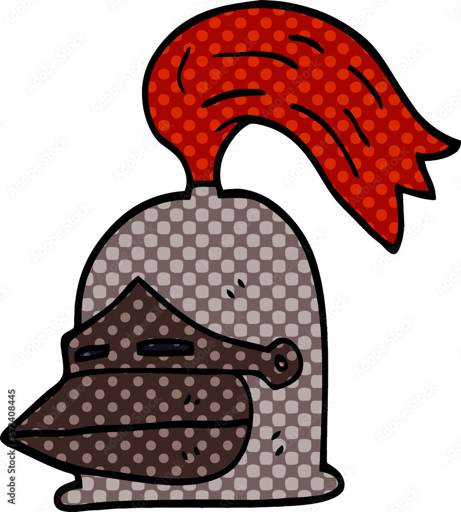 cartoon doodle knight helmet Stock Illustration | Adobe Stock
