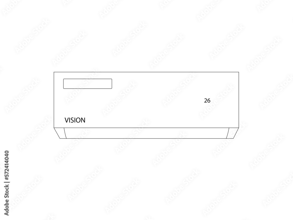 Air conditioner vector design and line art. Air conditioner vector ...